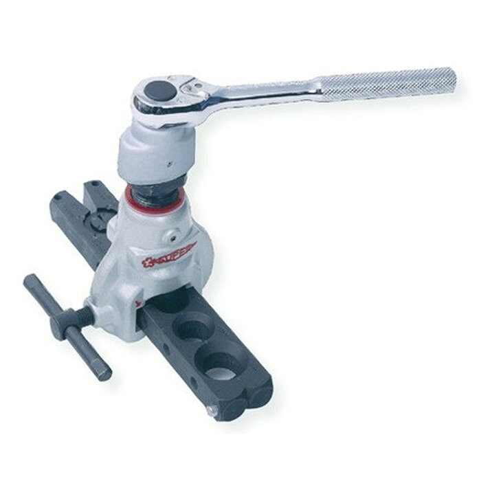 ラチェットハンドル型フレアリングツール 偏心式 新冷媒・新規格対応 TF456WRH 【　特長　】●新冷媒・新規格対応(なまし銅管3/4・肉厚1.2mm対応型)●専用ラチェットハンドル付●ラチェット機構によりスピーディーに楽々仕上げ●過負荷...