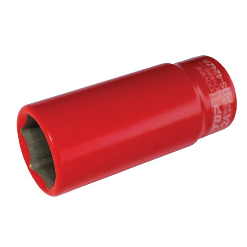 絶縁ディープソケット(差込角9.5mm) DS-319ZR 【　特長　】 ■最大使用電圧240V、1500V×30秒絶縁試験済み 　※既存の絶縁工具、他社品とは接続できません、当社の絶縁工具と組み合わせてご使用ください 　※240V以下の活...