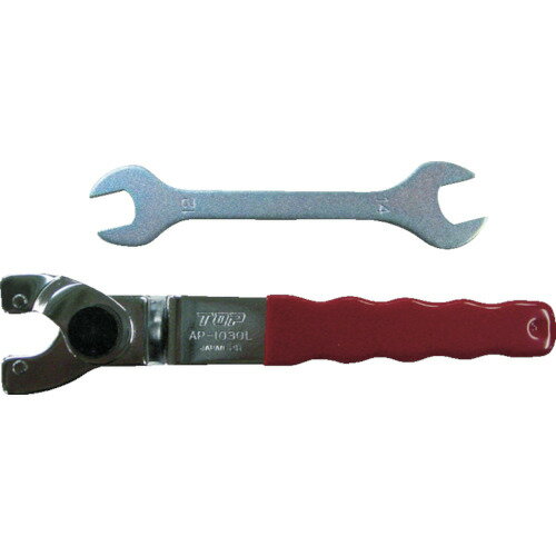 アジャストピンレンチ AP-1030LS 【　特長　】 ■ディスクグラインダーのホイルナットの着脱に 【　サイズ　】 ・軸間距離： 10〜30 mm ・重量： 200 g ※下記は画像2枚目をご参照下さい ・H： 7 mm