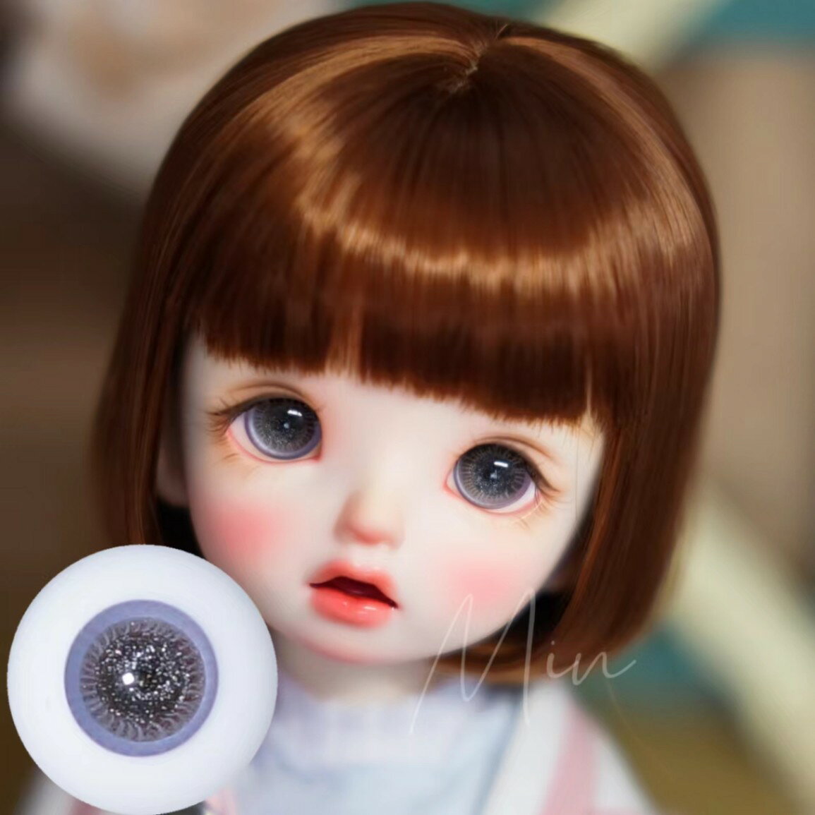👠【ドール用アイ】👠 お人形のヘッドに合わせて制作したアイです。 人間用のサイズではございません。 十分ご確認の上、ご購入してください。 🌈【サイズ】 直径：12mm～16mm ㈏...
