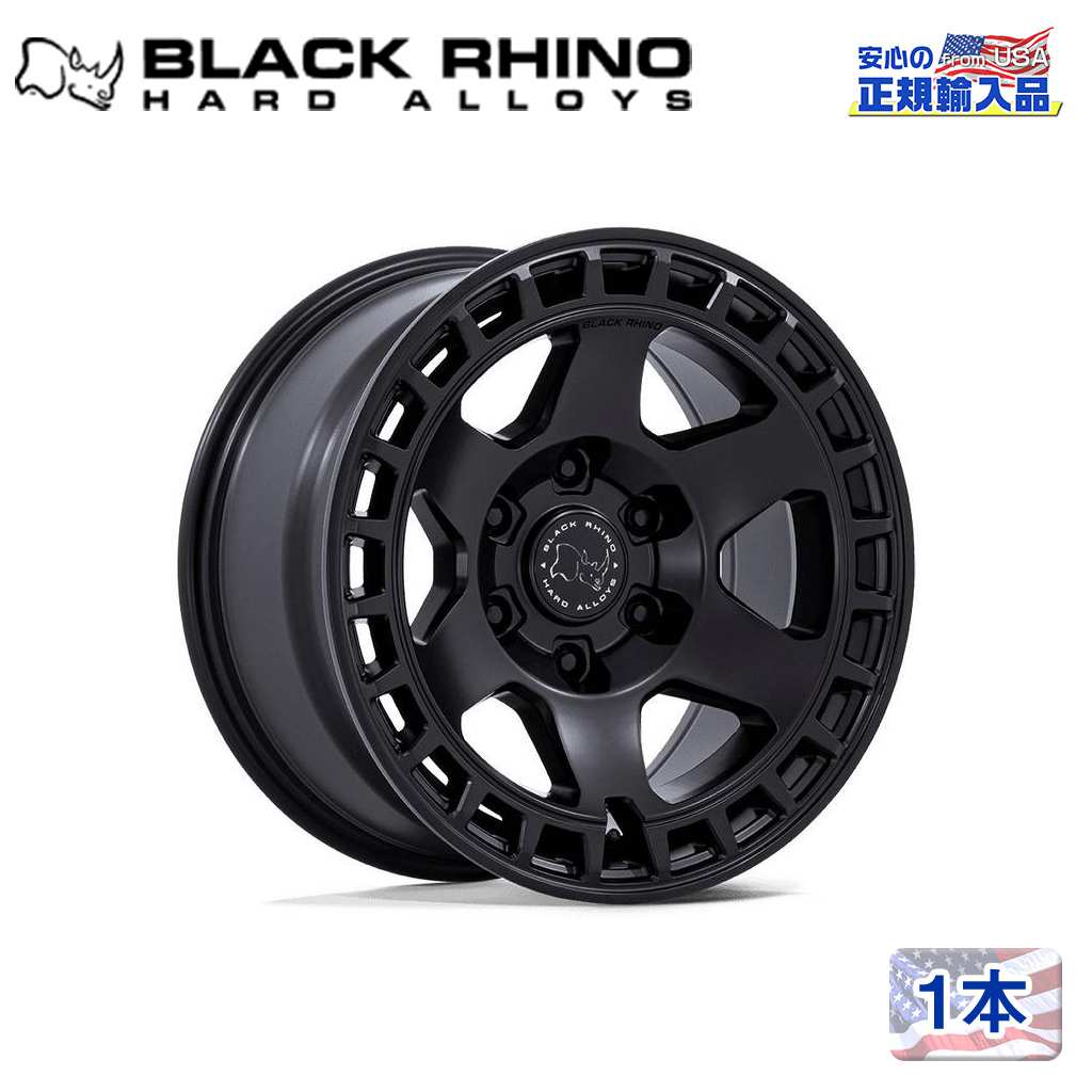 ●商品について●BRAND(読み)BLACK RHINO(ブラックライノ)正規品商品内容 17インチホイール(1本)適合車種 汎用 適合年式・型式 材質 アルミフィニッシュ MATTE BLACK/マットブラックフィニッシュ説明 付属品 -...