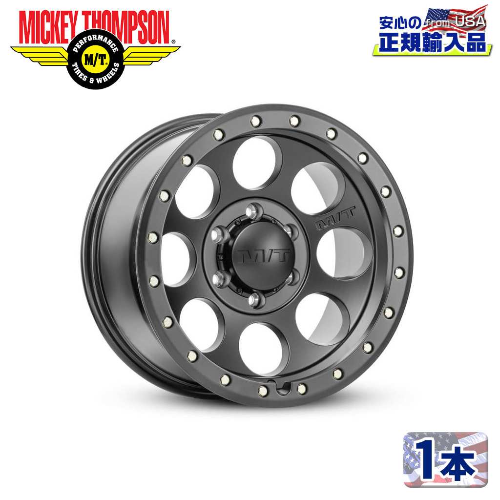 ●商品について●BRAND(読み)MICKEY THOMPSON(ミッキートンプソン)正規代理店商品内容 17インチアルミホイール(1本)適合車種 汎用 適合年式・型式 材質 アルミフィニッシュ サテンブラックフィニッシュ説明 付属品 -メ...