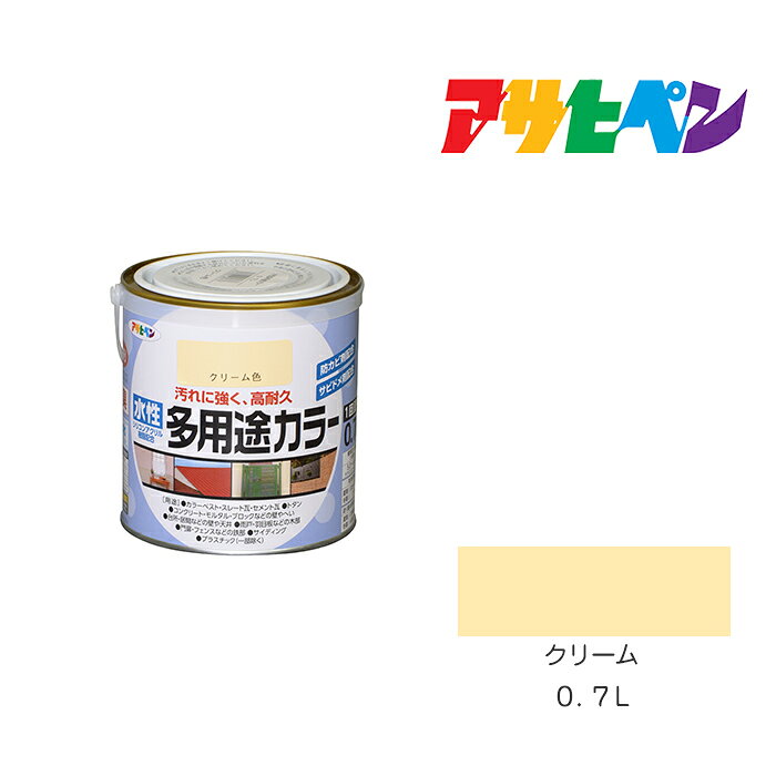 コストパフォーマンスに優れた水性多用途塗料 1回塗り ツヤあり 水性シリコンアクリルエマルション樹脂塗料 特長 ●汚れにくく、耐久性が優れた高性能塗料です。 ●強力防カビ剤を配合していますので、長期間カビの発生を防ぎます。 ●サビドメ剤を配...