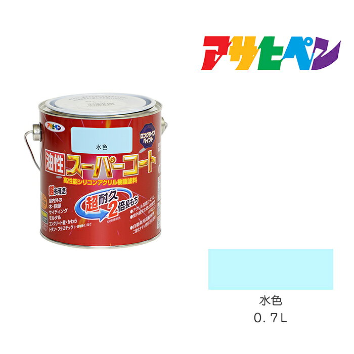 超耐久 超多用途 2倍長持ち!!次世代塗料 1回塗り/2回塗り 架橋反応型シリコンアクリル樹脂塗料 特長 ●シリコンアクリル樹脂のシリコン架橋システム及び紫外線劣化防止剤(HALS)の相乗効果により、汚れにくく、耐久性が格段に優れた高性能塗...