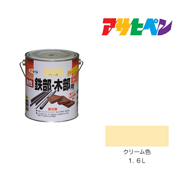 屋内外の鉄製品・木製品に塗れる！ タレにくく美しいツヤ 2回塗り ツヤあり 合成樹脂調合ペイント 特長 ●タレにくいので大変塗りやすく、きれいに仕上がります。 ●サビドメ剤を配合していますので、サビの発生を防ぎます。 ●日光や雨に強く、美し...