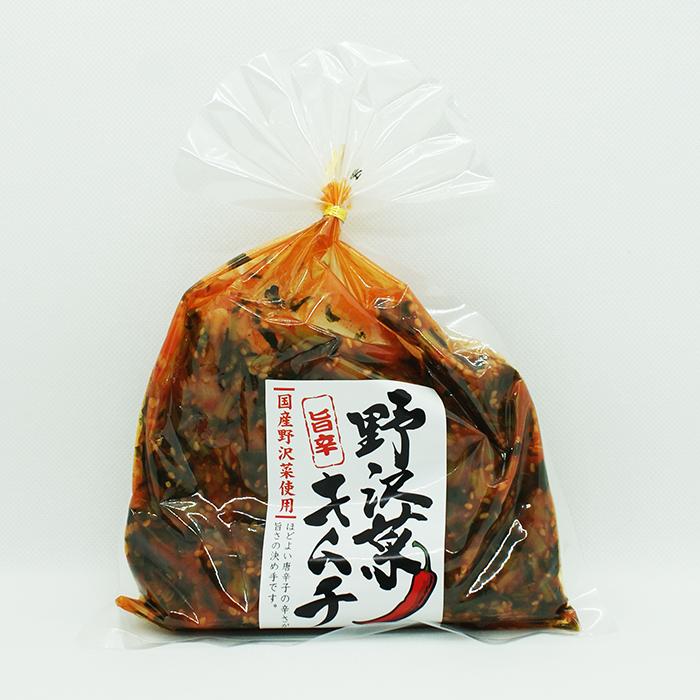 旨辛野沢菜キムチ（信州長野のお土産 お取り寄せ ご当地 グルメ お漬物 漬け物 つけもの） 国産野沢菜使用旨辛野沢菜キムチ、ほどよい唐辛子の辛さが旨さの決め手です。 名称／しょうゆ漬（刻み） 内容量／120g 保存方法／直射日光、多湿を避け...