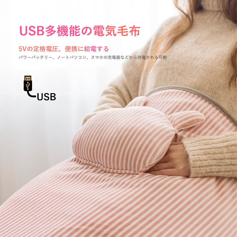 恒温の発熱材を内蔵して、柔らかい素材を組み合わせて、この冬が冷たくならないUSB多機能の電気敷毛布 電気敷き毛布 電気ブランケット 電気ひざ掛け毛布 シ 便携に給電する 多種類の機能 ソフトな素材 パワーバッテリー、ノートパソコン、スマホの...