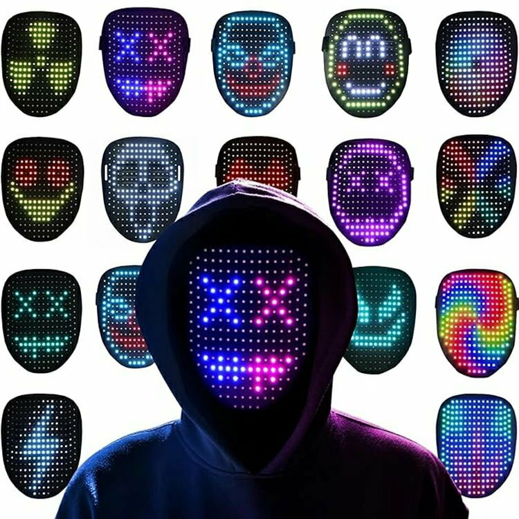【商品説明】 ●完璧なLEDマスク ? 大人と子供用のLEDマスクは、調節可能なストラップ付きのLEDフルマスクデザインを採用しており、コスプレ、仮面舞踏会、誕生日、パーティー、ハロウィーン、クリスマス、カーニバル、電子音楽フェスティバルな...
