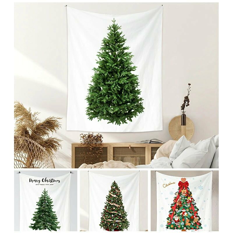 ＜クリスマスタペストリーについて＞ 突っ張り棒やカーテンリングなどはついておりませんので、別途お買い求めください。 タペストリーだけでなく、のれんや目隠しカーテンなど、多目的にお使いいただけるファブリックです。 ＜お届け日について＞ 商品選...