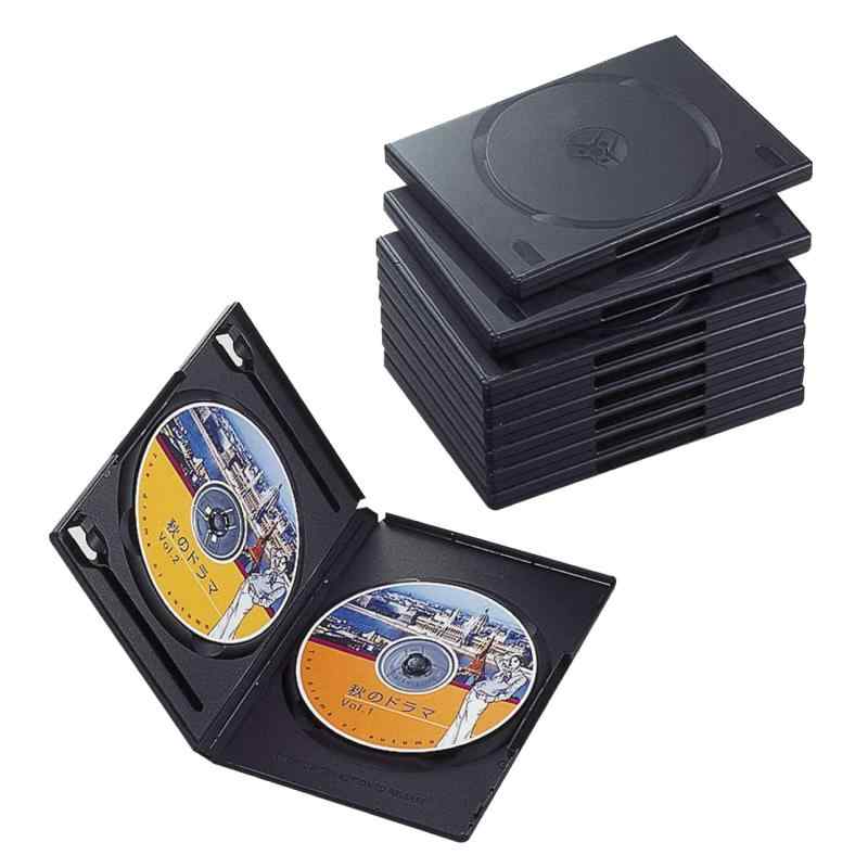 エレコム トールケース DVD BD 対応 標準サイズ 2枚収納 10個セット ブラック CCD-DVD06BK増え続けるDVDの収納に便利軽くて割れにくいポリプロピレン樹脂製。分類に便利な背ラベル&amp;アイコンシール付き。2枚収納、お...