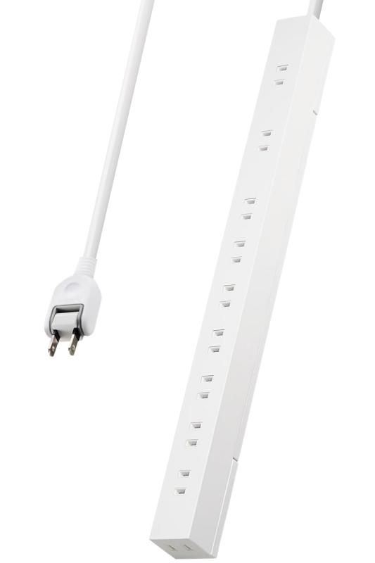エレコム 電源タップ 10個口 2m 雷ガード ほこりシャッター 【 マグネット 回転脚パーツ 吊り穴 】 スイングプラグ ブラック ECT-2620WH回転収納可能な脚パーツと強力な磁石を特長とする2ピン式のスリムな10個口タップです。脚...