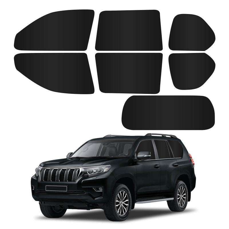 BLUESEATEC トヨタ ランドクルーザープラド 150系後期 遮光 カーテン マグネット H29.9-現行 着脱簡単 車種専用設計 車中泊 日除け 収納袋付き 7枚セット【適合車種】トヨタ ランドクルーザープラド 150系後期 201...