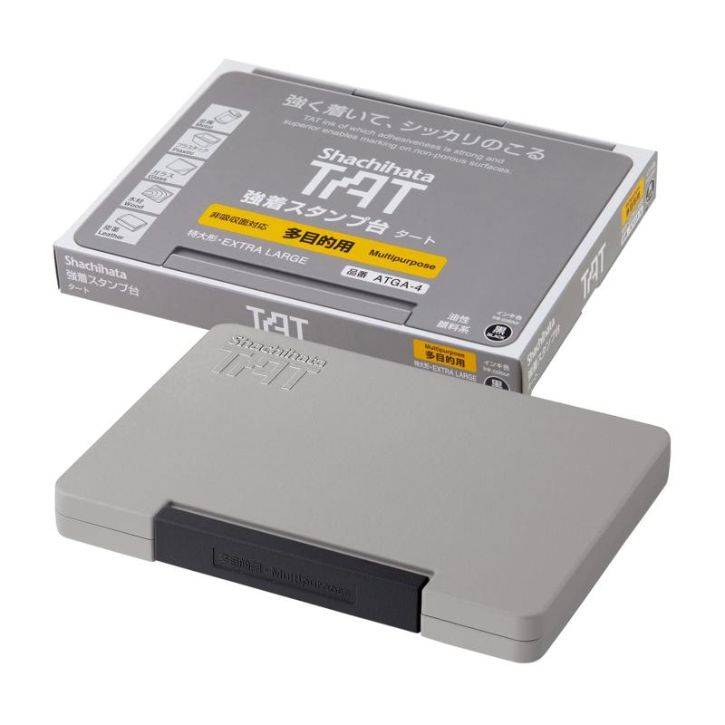 シャチハタ 強着 スタンプ台 TAT 多目的用 特大型 黒 ATGA-4-K【盤面サイズ】143×87mm【対応素材】金属・プラスチック・ガラス・陶器・布・皮革・木材等【特長】超微細粒子が非吸収面にも印影をしっかり残す油性顔料系インキ採用【...