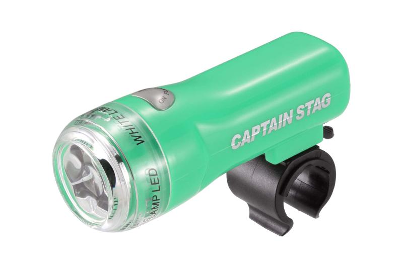 キャプテンスタッグ(CAPTAIN STAG) 自転車 ヘッドライト 3LED 227 SLIM 【 取り付け工具不要 生活防水 明るさ160カンデラ 自転車用ライト 】 チェレステ Y-7832 幅36×高さ37×全長95mm製品サイズ:...