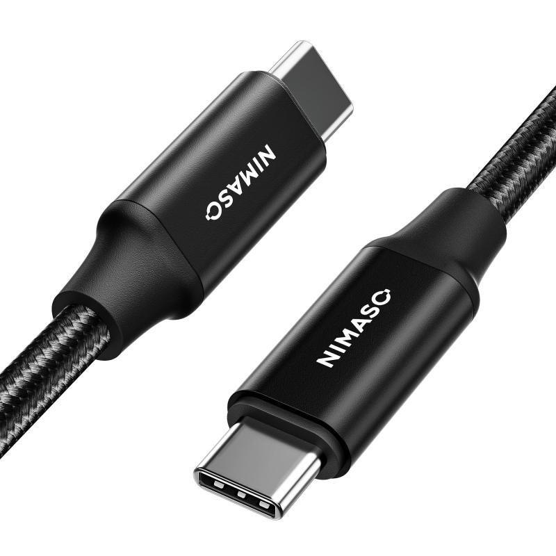 NIMASO USB C Type C ケーブル USB3.2 Gen2【100W/5A急速充電 PD対応 4K / 60Hz 映像出力 1m】 タイプc ケーブル iPhone16/ 15 シリーズ MacBook、iPad mini6、...