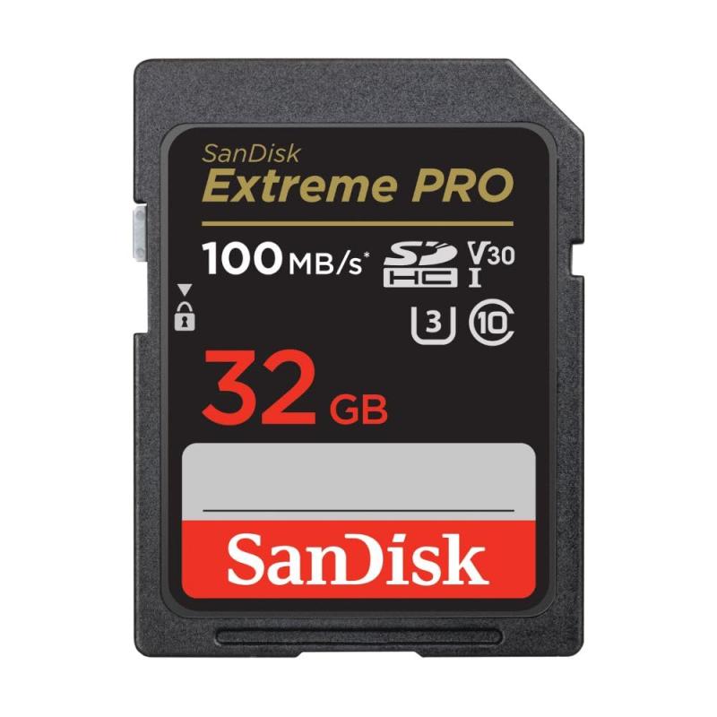 SanDisk (サンディスク) 32GB Extreme PRO SDHC UHS-I メモリーカード - C10、U3、V30、4K UHD、SDカード- SDSDXXO-032G-GN4IN4K UHDビデオとシーケンシャルバーストモ...