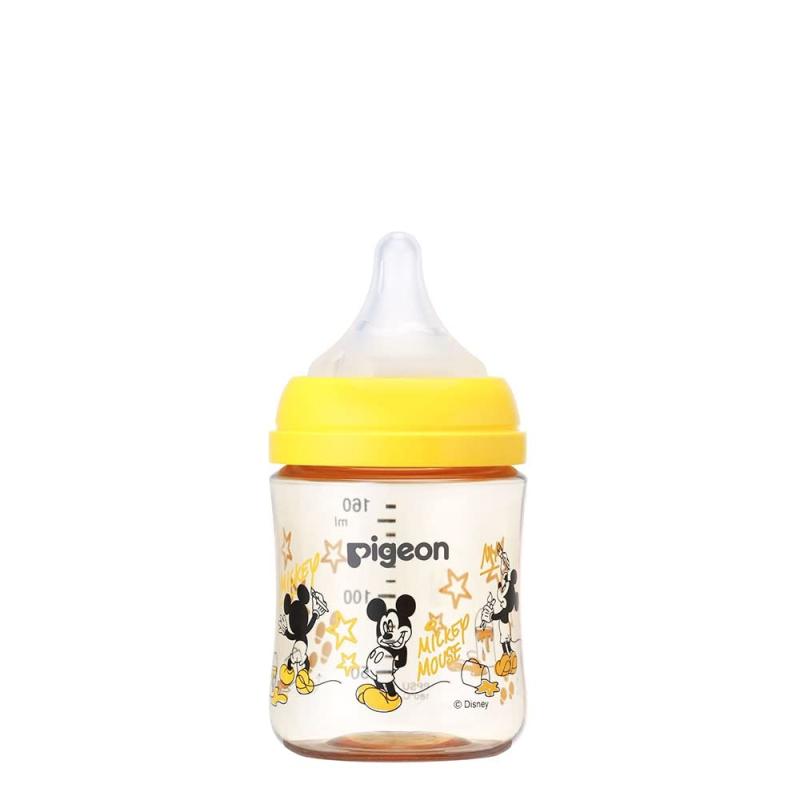 ピジョン 母乳実感 哺乳びん 160ml 0ヵ月~ 上質なプラスチック Disney ディズニー 医療機関にも採用 軽くて割れにくい0カ月から、母乳実感乳首SS(丸穴)付き哺乳の3原則「吸着(きゅうちゃく)」「吸啜(きゅうてつ)」「嚥下(え...