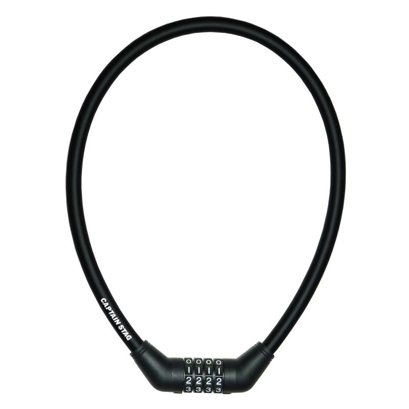 キャプテンスタッグ(CAPTAIN STAG) 自転車 鍵 ロック 4ダイヤルワイヤーロック ワイヤー長60cm/φ12mm/周長71cm 可変式ダイヤル ストレート ブラック Y-4338製品サイズ:(約)ワイヤー長/60cm、太さ/φ1...