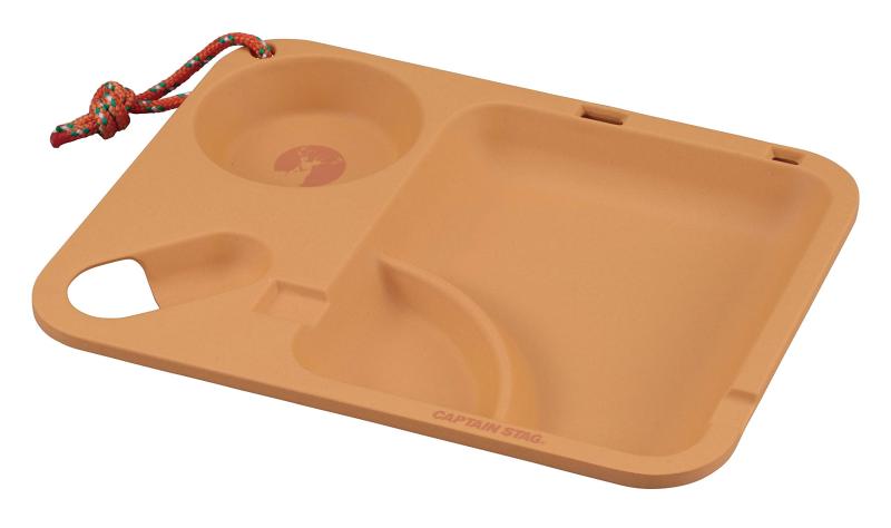 キャプテンスタッグ(CAPTAIN STAG) テーブルウェア プレート 皿 食器 ランチプレートスクエア 幅26×奥行20×高さ2.5cm オレンジ TAKE-FIBER UP-2672製品サイズ:(約)260×200×高さ25mm製品重...