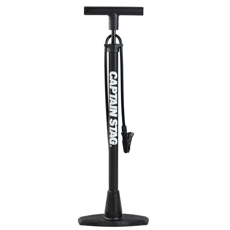 キャプテンスタッグ(CAPTAIN STAG) 空気入れ フロアポンプ 樹脂製 ロングホース 英式バルブ専用 トンボ口金 SG規格 ブラック Y-7835製品サイズ:(約)本体/幅22×奥行10×高さ66cm(本体のみ)、ホース全長/80c...