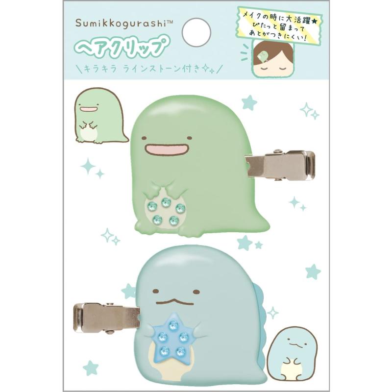 すみっコぐらし ヘアクリップ とかげ&amp;とかげ[本物] FE34408(C)2022 SAN-X CO., LTD. ALL RIGHTS RESERVED.パッケージサイズ：110×75mm2個セットABS樹脂製マスコット金属製クリ...