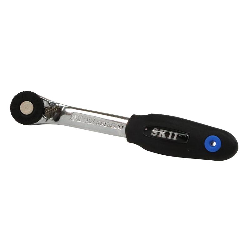 SK11(エスケー11) 極薄ヘッド スリムラチェットドライバー ギア数 52山 SRD-220用途:狭い場所でのネジの締め付け、緩め作業特徴1:クラス最薄16mmヘッドは、狭く窮屈なスペースでの作業に威力を発揮特徴2:52山ギア採用で細や...