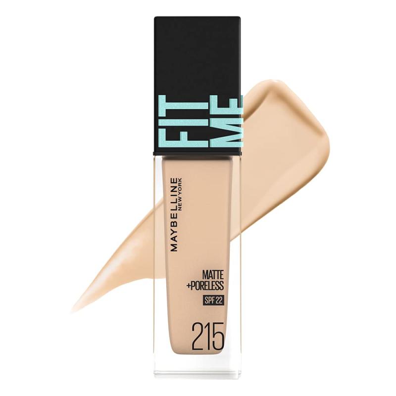 MAYBELLINE(メイベリン) ファンデーション フィットミー リキッド ファンデーションR 215夜まで続く、キレイな素肌感。普通〜脂性肌に。崩れにくいのに軽い付け心地。毛穴・色ムラをナチュラルにカバー。テカらせず皮脂崩れ防止を実現。...