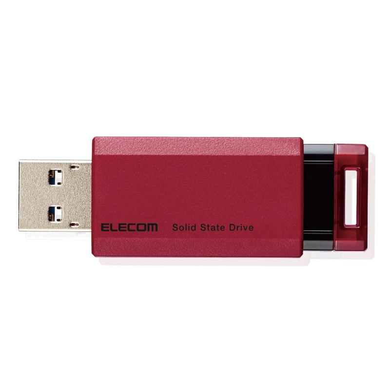 エレコム 外付けSSD 250GB USB3.2(Gen2) PS5/PS4(メーカー動作確認済) ノック式 レッド ESD-EPK0250GRD読み込み最大590MB/s、書き込み最大260MB/sの高速データ転送を実現するUSB3.2(...