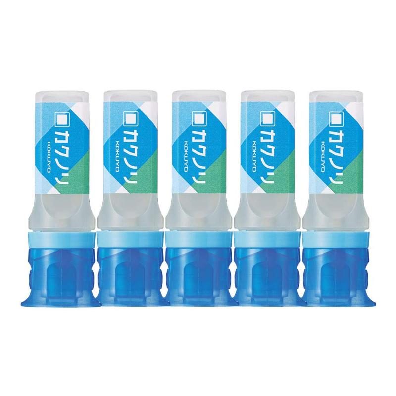 コクヨ 液体のり カクノリ しっかり貼る 5個セット 青 タ-KL801B-1PX5SETのり面が四角だから角までキレイに塗れる液体のり、5個セット【外寸法】 直径36×高さ95mm(1個あたり)【内容量】 約30ml【カラー】 青【材質】...