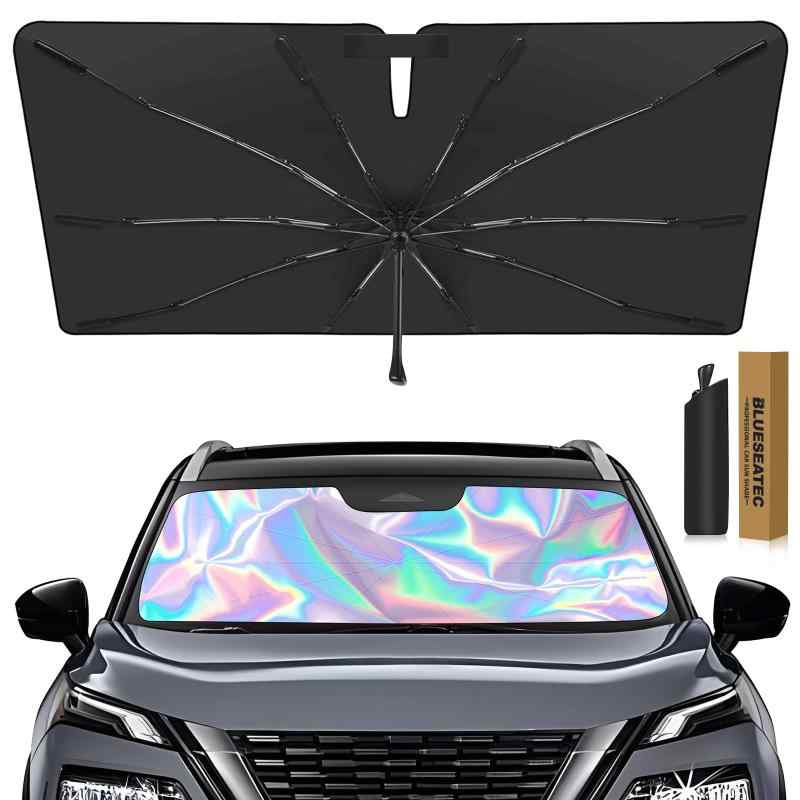 【専用設計 猛暑対策】スバル 新型 フォレスター SL系 サンシェード 傘型 SL5 SLG 2025年4月〜現行 フロントガラス用 遮光 断熱 10本骨 紫外線カット UV対策 折り畳み 中棒曲がれる アイサイト対[車種専用設計・内装の劣...