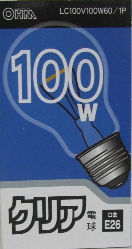 クリア電球LC100V100W60/1P LC100V100W60/1Pサイズ:単品1個当たり 径6.4×11cm本体重量:0.1Kg素材:ガラス消費電力:100W定格寿命:1000時間口金E26改良の為、予告なく仕様を変更する場合がございます。