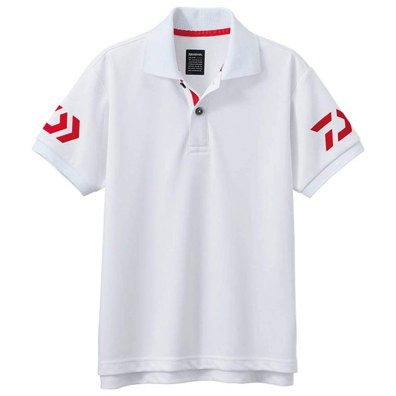 ダイワ(DAIWA) 半袖ポロシャツ ホワイト×レッド 120 DE-7906サイズ:120/140素材:表地 ポリエステル100%、リブ部分 ポリエステル95%・ポリウレタン5%柔らかな肌触りで、吸水速乾、UVカット機能を有し真夏でも爽快...