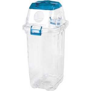 山崎産業 透明エコダスター #45 ビン用透明ボディで分別意識を高めるリサイクル材使用のダスター。軽量&amp;丈夫な素材を使用。透明度で分別意識が向上。容量約45ℓ再生樹脂分別・リサイクル塩ビ不使用エコマーク認定番号第04128010号 ...