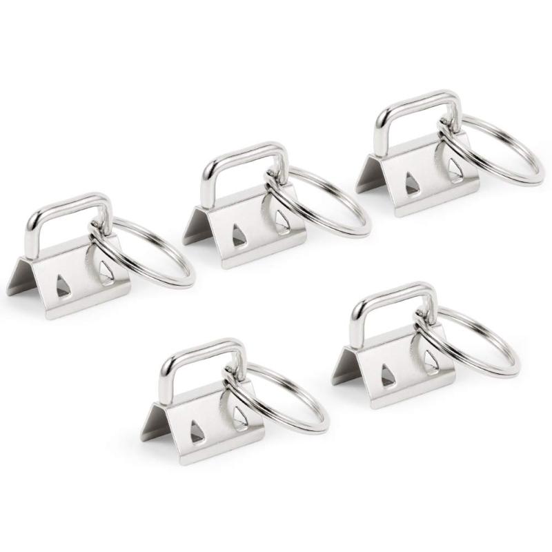 SPEEDWOX アクセサリーパーツ ひも留め 金具 25個セット 約21mm幅 シルバー ジャンプリング付き ワニ口 紐留め ワニカン 留め具 紐止め 平ヒモ用 バッグ用止めくわえカン ストラップ キーホルダ【セット内容】25個 x 紐止...