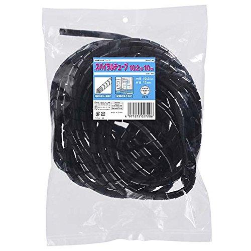 GST-9Bスパイラル 黒内径：φ10．2mm外形：φ12mm結束範囲：9～65mm（目安）長さ：10m
