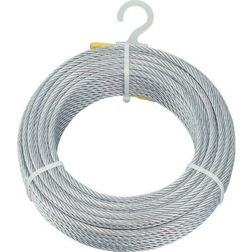TRUSCO(トラスコ) メッキ付ワイヤロープ Φ3mm×50m CWM-3S50ロープ径(mm):3長さ(m):50使用荷重(kg):80亜鉛メッキ付ワイヤロープの構造:3mm 6×7、4mm 6×7、6mm 6×19、9mm 6×24炭素鋼