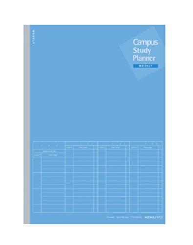 コクヨ キャンパス スタディプランナー (ノート) ウィークリー罫 A5 ブルー ノ-Y82MW-B 5冊組み罫内容: ウィークリー罫サイズ: 3号A5/タテヨコ: 210×148mm枚数: 28枚(扉1ページ含む)中紙: 上質紙/製本様式...