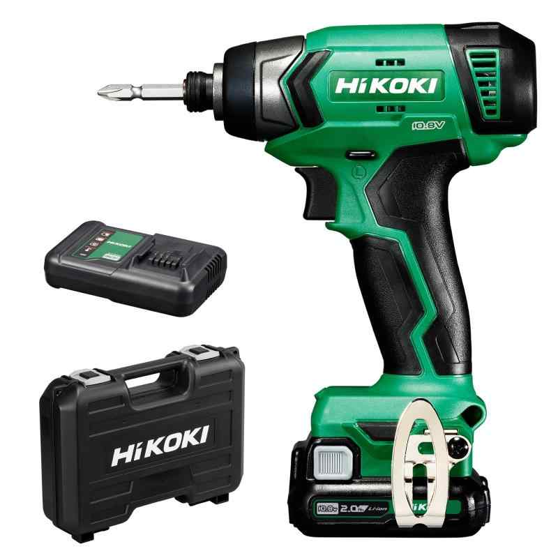 HiKOKI(ハイコーキ) 10.8V 充電式 インパクトドライバー WH12DA 付 蓄電池1個・充電器付 WH12DA(BS)の付き 扱いやすいシンプルモデル。全長150mmのコンパクトボディで軽快な取り回しが簡単に。最大トルク110N...