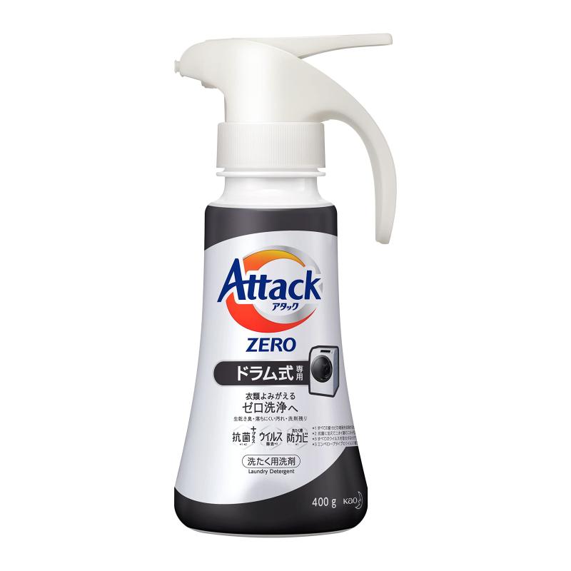 アタック ゼロ(ZERO) 洗濯洗剤(Laundry Detergent) ドラム式専用 くすみ・黒ずみを防ぐ ワンハンドプッシュ 本体400g 清潔実感 洗うたび白さよみがえる商品サイズ (幅×奥行×高さ) :9.5×7.8×21.0内容...