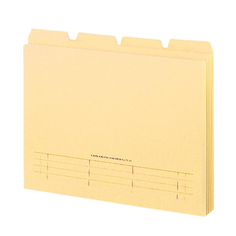 ライオン事務器 4カット フォルダー 山付 A4 20冊 No.31-20P 黄【仕様】山付ファイル【入数】20冊パック【規格】A4判【材質】ファイル用紙製(再生紙)【色】黄