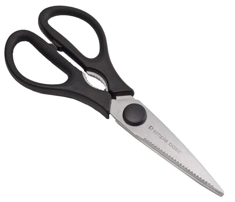 パール金属 キッチン バサミ シンプルベーシック C-8901製品サイズ:(約)幅85×全長210×高さ12mm製品重量:(約)80g材質:金属部/ステンレス鋼、ハンドル/ポリプロピレン(耐熱温度110度)、ソフトハンドル/エラストマー(耐...