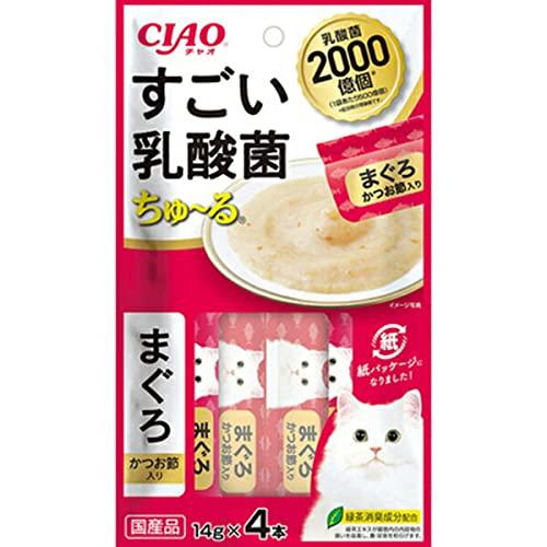いなばペットフード 【セット販売】チャオ すごい乳酸菌 ちゅ～る まぐろ・かつお節入り （14g×4本）×6コ ［ちゅーる］