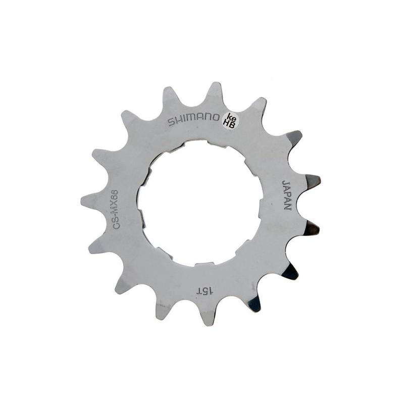 シマノ DXR DXR用シングルカセットスプロケット[CS-MX66] 15TFH-MX70用シングルスプロケットスプロケット材質：スティールスプロケット仕上：クロムメッキ歯数：15T