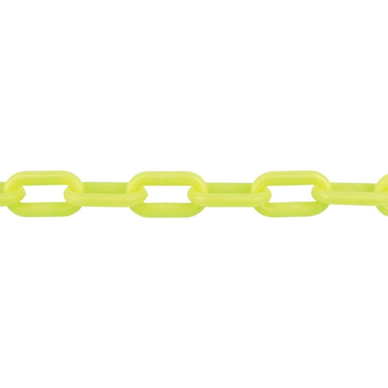 トラスコ中山(TRUSCO) プラチェーン 蛍光イエロー 8mm×3m 進入禁止区間の仕切りや駐車場内での区画整理・人の誘導などに TPCB8-3LY短尺タイプのプラスチックチェーンです。別売のチェーンジョイントを用いることで延長も可能です...