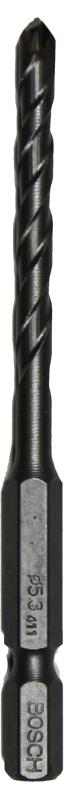 BOSCH(ボッシュ) 磁器タイルドリルビット5.3mmΦ TD053090●穴あけ径5.3mmΦ●有効長45mm 全長90mm●回転専用硬質材料への穴あけ時には、1,000回転/分以下で使用いただくことをお奨めします。機種ごとの使用可能サ...