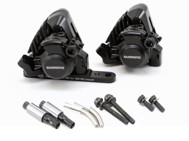 シマノ SHIMANO 軽量 高性能 ワイヤ式 フラットマウント メカニカルディスクブレーキ キャリパー BR-RS305-F/Rの前後 ローター無 ブラック EBRRS305RDRF EBRRS305F4RFシマノ（shimano）のシマ...