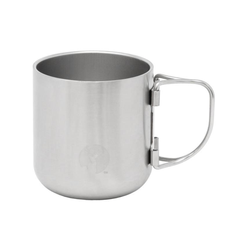 キャプテンスタッグ(CAPTAIN STAG) アウトドア コップ マグカップ マグ カップ タンブラー CS 真空折りたたみハンドルマグカップ 300ml ステンレス製 シルバー UE-3595製品サイズ:(約)使用時/78×115×高さ...