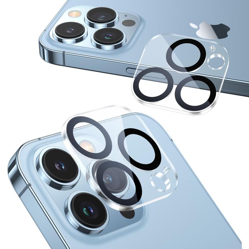 NIMASO カメラフィルム iPhone 13 Pro 用/iPhone 13 Pro Max 用 カメラ レンズ 保護カバー 全面保護 黒縁取り 露出オーバー防止 2枚セット NCM21H312対応機種 :iPhone 13 Pro 用...