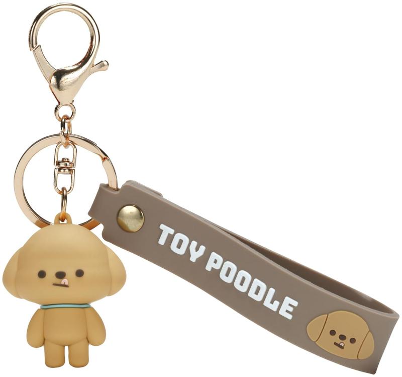 スケーター(Skater) ラバー マスコット付 キーホルダー ぱぷぱぷぱぴー TOY POODLE トイプードル 犬 ZRMKH1-Aサイズ：2.9×16.5×2.7cm材質：PVC、金具：鉄原産国：中国