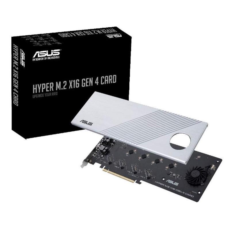 ASUS 最大4台 PCIE 4.0 M.2ドライブ を サポート する 拡張カード HYPER M.2 X16 GEN 4 Cardインターフェイス:PCIe 4.0/3.0 x16 interface, compatible with ...